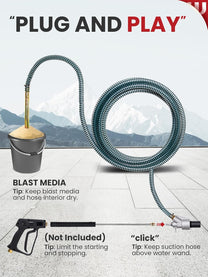 WOJET Pressure Washer Sandblasting Kit, Wet Sand Blaster for Pressure